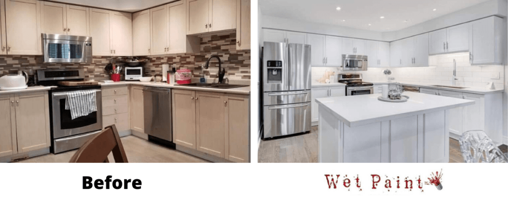 Wet Paint! Kitchen and Bath Cabinet Painting